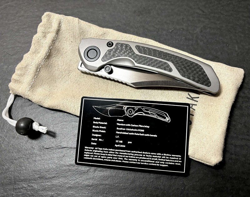 Writing Turning Flipping - Tuya Knife Titan Alamo grey