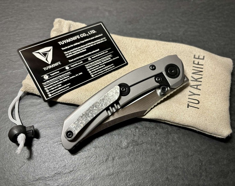 Writing Turning Flipping - Tuya Knife Titan Alamo grey